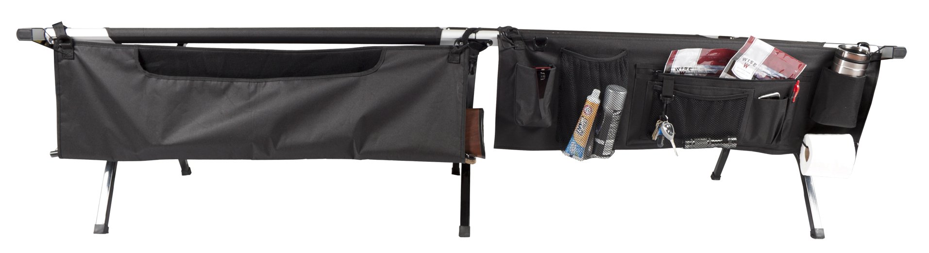 TETON Sports Cot Organizer; Great Camping and Hunting Gear; Perfect Companion to the TETON Sports Camping Cots; A Must Have , Black, 39 inches X 12 inches