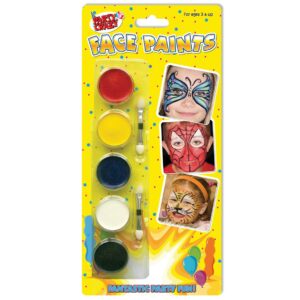 party crazy 5 face paints & 2 double ended applicators