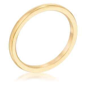 kate bissett 2mm ipg gold stainless steel band in gold tone size 9