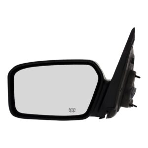 kool vue left power heated door mirror compatible with ford fusion 2006-2010 with 2 caps models without electronics & premium package