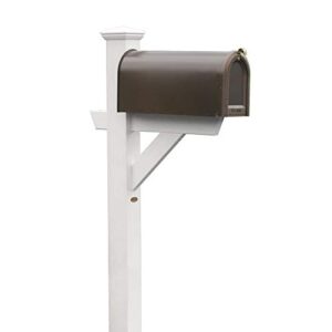 highwood ad-mlbx1-whe hazelton mailbox post, standard, white