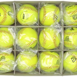 Wilson Sporting Goods A9075 Pony League Softball (12-Pack), Optic Yellow, 11-Inch (WTA9275BSST)