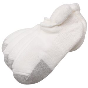 thorlos womens Max Cushion Rolltop Tennis Sock, White, Medium US