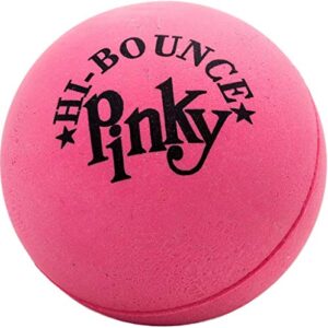 ja-ru hi-bounce pinky ball (1 pack) rubber-handball bouncy balls for kids. small pink stress ball. indoor & outdoor sport party favors. bouncing throwing play therapy. 976-1e