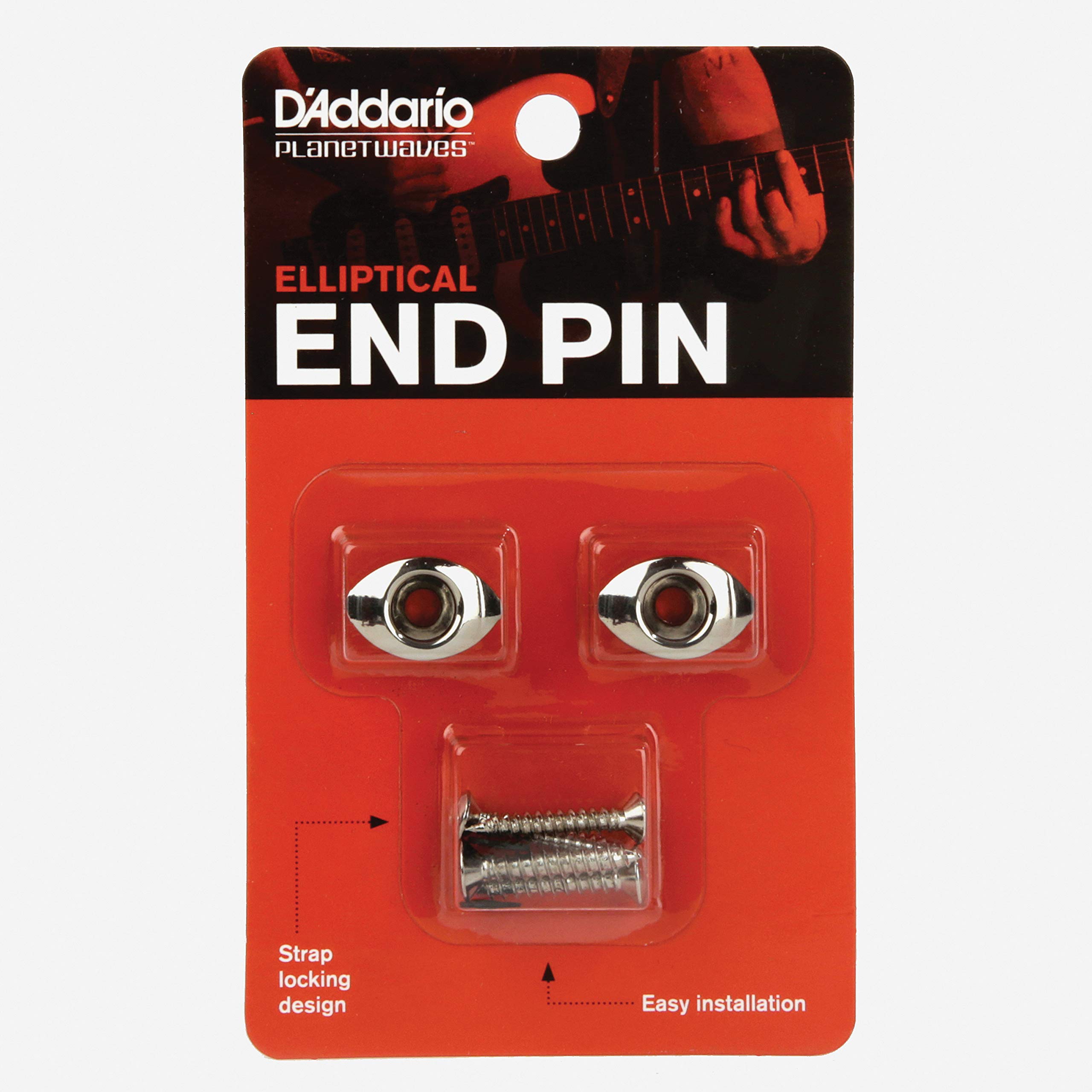 D'Addario Accessories Elliptical End Pins, Chrome