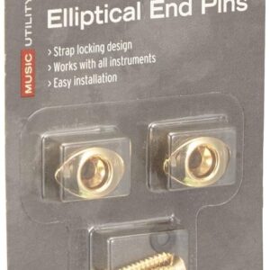 D'Addario Accessories D'Addario Elliptical End Pins, Gold, Large