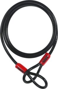 abus cobra seatsaver cable, 75cm length/5mm diameter, black