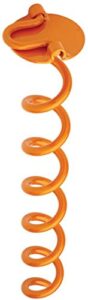 liberty outdoor ancfr16-org-a folding ring spiral ground anchor, orange, 16-inch