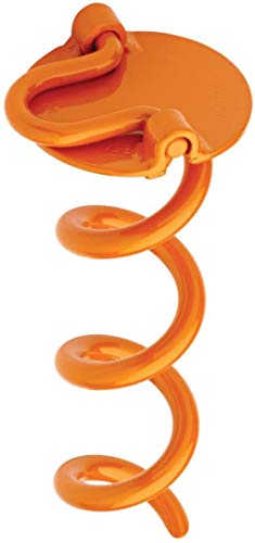 Liberty Outdoor ANCHFR8-ORG-A Folding Ring Spiral Ground Anchor, Orange, 8-Inch