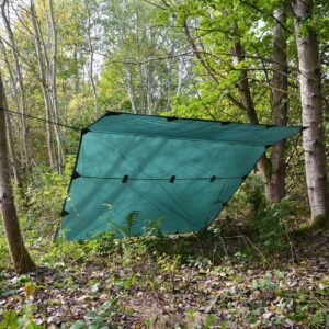 dd hammocks - dd tarp 3x3 - olive green (10ft x 10ft) - 100% waterproof lightweight & multifunctional rainfly tarp tent shelter for camping backpacking & hiking adventure