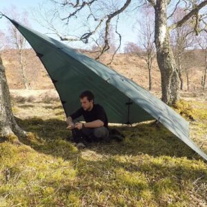 DD Hammocks - DD Tarp 3x3 - Olive Green (10ft x 10ft) - 100% Waterproof Lightweight & Multifunctional Rainfly Tarp Tent Shelter for Camping Backpacking & Hiking Adventure