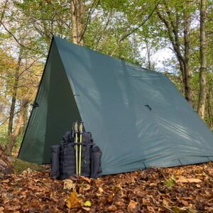 DD Hammocks - DD Tarp XL - Olive Green (15ft x 10ft) - 100% Waterproof Lightweight & Multifunctional Rainfly Extra Large Tarp Tent Shelter for Camping Bushcraft & Hiking Adventure