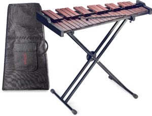 stagg xylo-set 37 37-key xylophone with mallets and stand, wooden/black, -inch