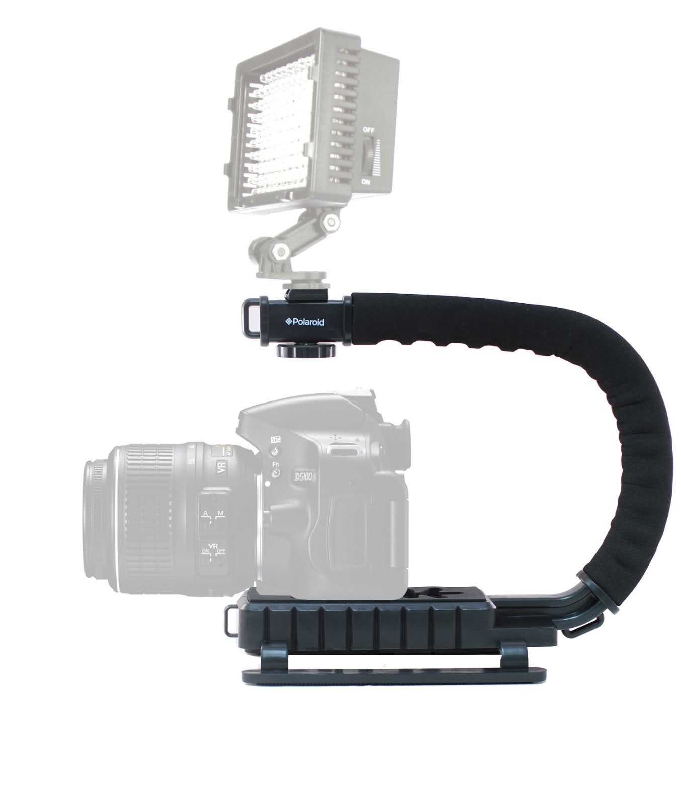 Polaroid Sure-GRIP Professional Camera / Camcorder Action Stabilizing Handle Mount