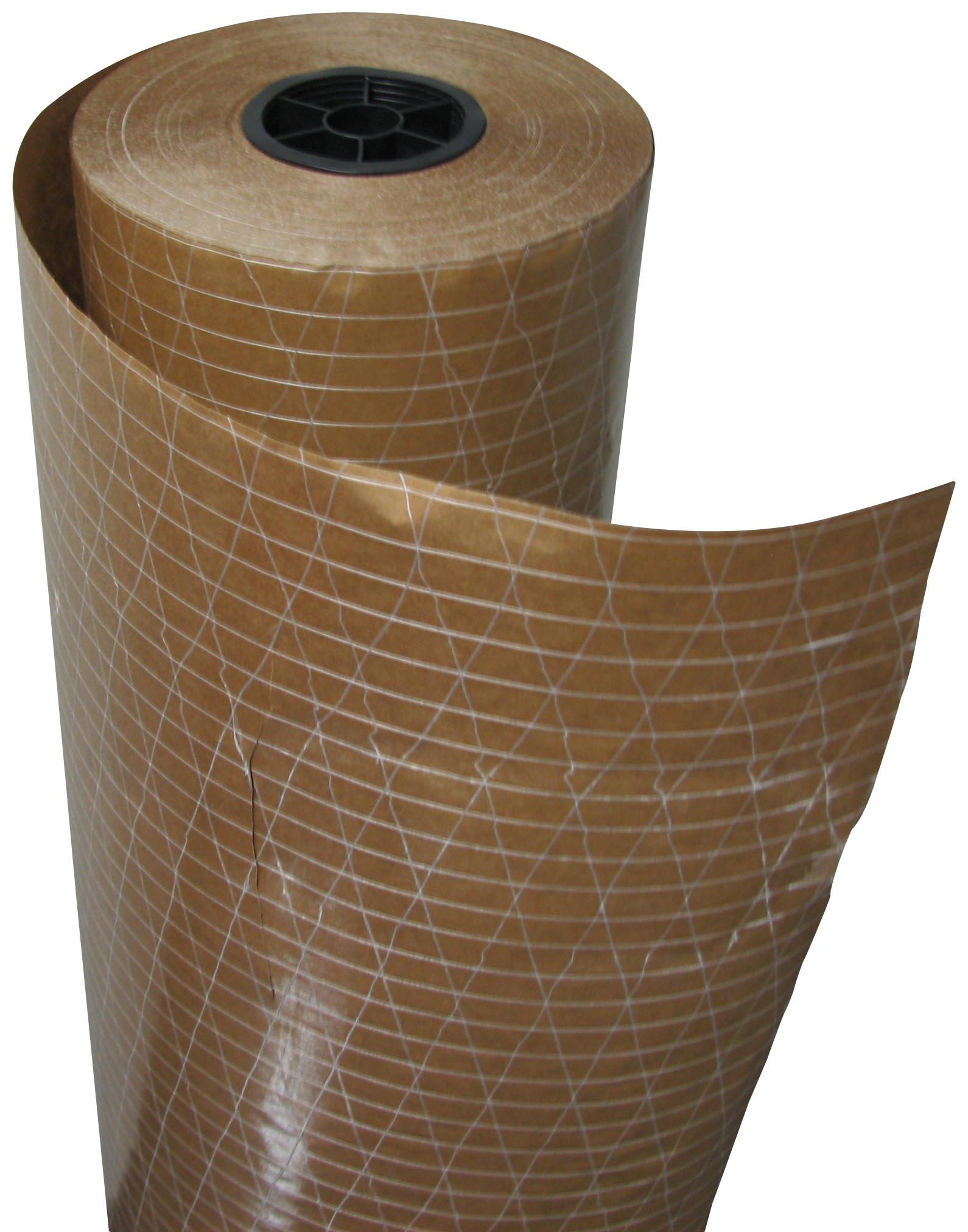 Plasticover - PCP360200 Reinforced Kraft Floor Protection Paper, Plastic Coated and Fiberglass Threading, Brown, 36" Wide by 200' Long