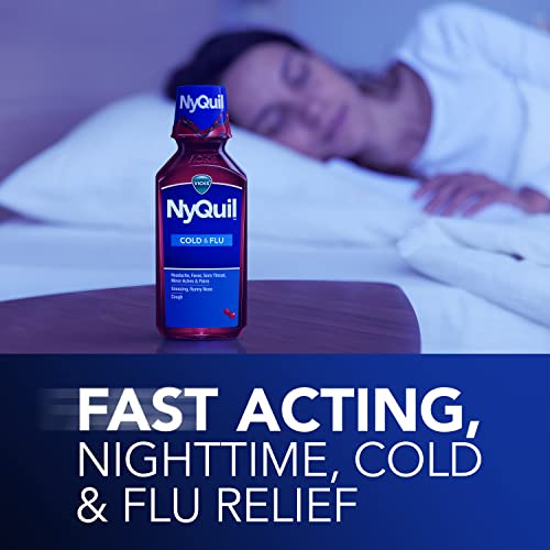 Vicks NyQuil Cough Nighttime Relief,Cherry Flavor, 12 Fl Oz