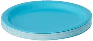 creative converting 791039b 24 count paper dessert plates, 7", bermuda blue