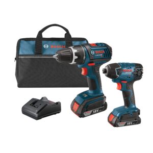 bosch clpk232-181 18v 2-tool combo kit (drill/driver & impact driver) with (2) 2.0 ah batteries