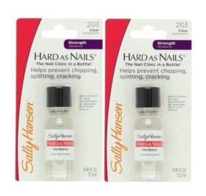 sally hansen hard as nails clear 0.45 ounce (blister) (13ml) (2 pack)