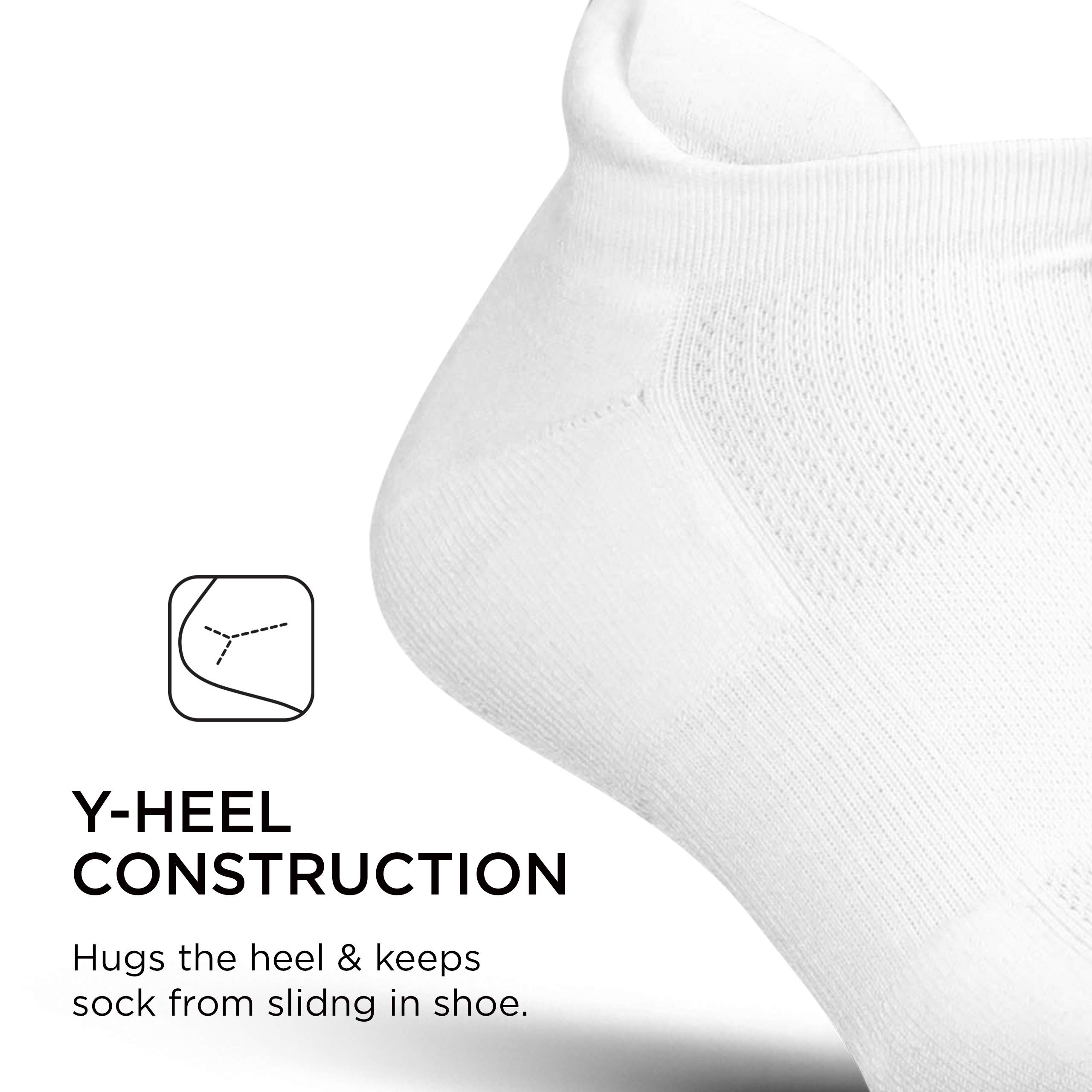 Feetures High Performance Cushion Ankle Sock - No Show Socks for Women & Men with Heel Tab - White, XL (1 Pair)