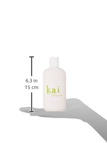 kai Bathing Bubbles, 12 Fl Oz., bubble bath rich in argan oil, scented with our signature gardenia wrapped in white exotics, vegan, cruelty free, made in The USA,