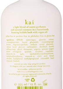 kai Bathing Bubbles, 12 Fl Oz., bubble bath rich in argan oil, scented with our signature gardenia wrapped in white exotics, vegan, cruelty free, made in The USA,