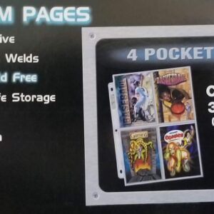 Ultra Pro 25 (Twenty Five Pages) 4-Pocket Coupon Pages (3.5 X 5 inches, top load pockets)