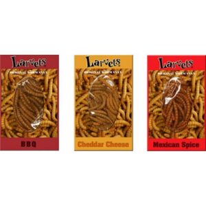 larvets sampler gift pack- bbq, cheddar cheese, & mexican spice 1.9g each, sampler gift pack of 3