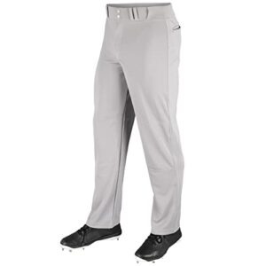 champro boys' x-large youth mvp open bottom relaxed fit baseball pants, grey