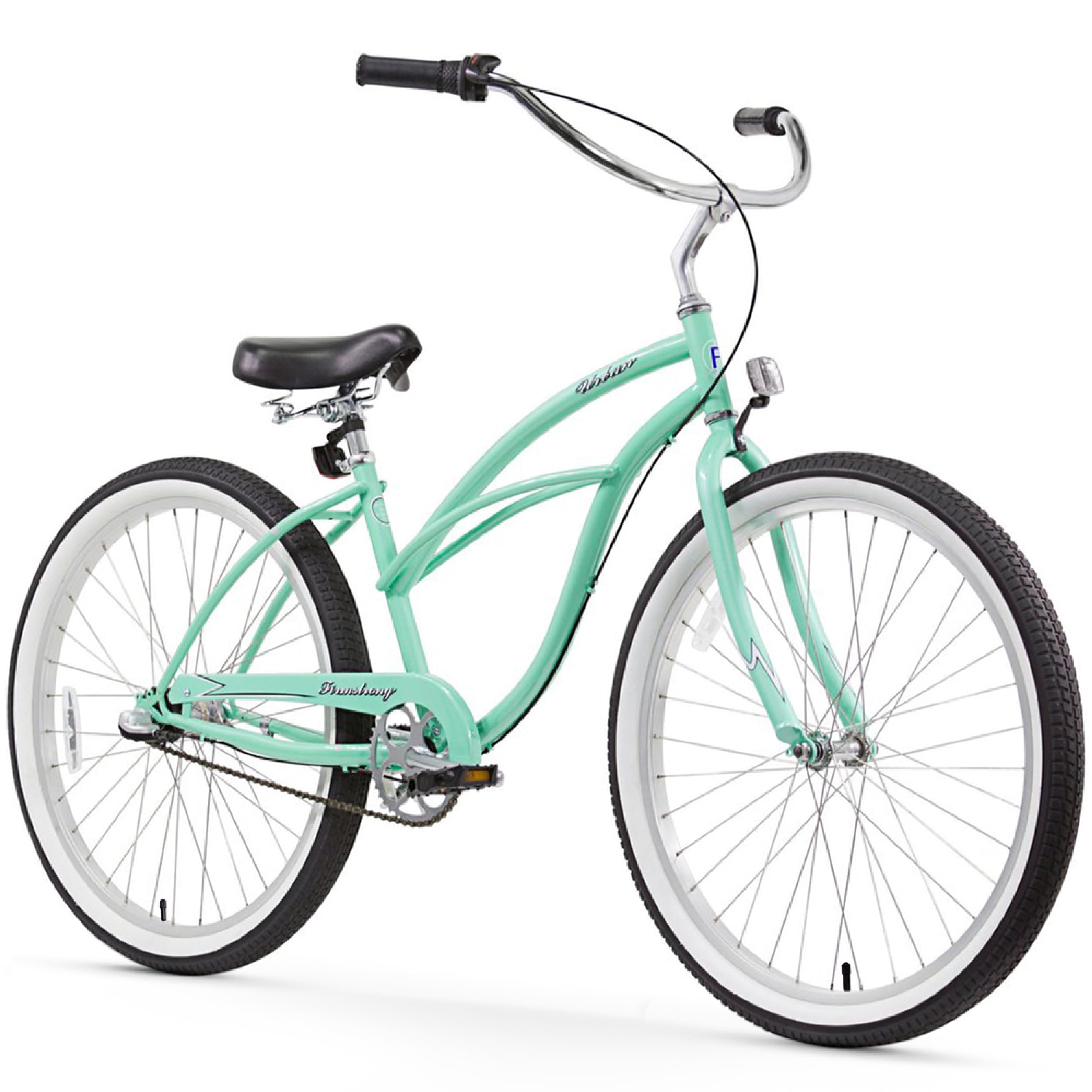 Firmstrong Urban Women's Beach Cruiser Bike, 3 Speed Bicycle, 26 Inch Wheels, Mint Green