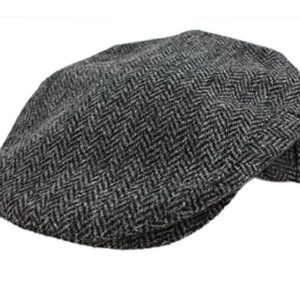 Flat Cap for Men Made in Ireland Irish Hat Flat Cap 100% Irish Wool Gray L