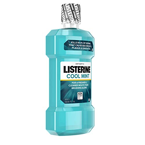 Listerine Cool Mint Antiseptic Mouthwash for Bad Breath, Plaque and Gingivitis, 1.5 L