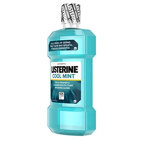 Listerine Cool Mint Antiseptic Mouthwash for Bad Breath, Plaque and Gingivitis, 1.5 L