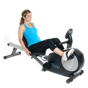 Avari Conversion II Rower/Recumbent Bike, Black - Smart Workout App, No Subscription Required - Rowing Machine and Stationary Exercise Bike