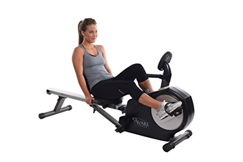 Avari Conversion II Rower/Recumbent Bike, Black - Smart Workout App, No Subscription Required - Rowing Machine and Stationary Exercise Bike