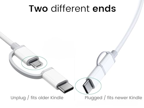 kindle cord replacement, Amazon Fire or Paperwhite charger, 10th 3rd Generation Kindle Paperwhite charging cable