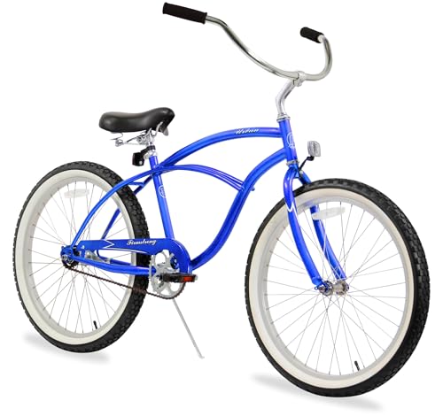 Firmstrong Urban Man Beach Cruiser Bike, Mens Bicycle 24-Inch, 1-Speed, Royal Blue