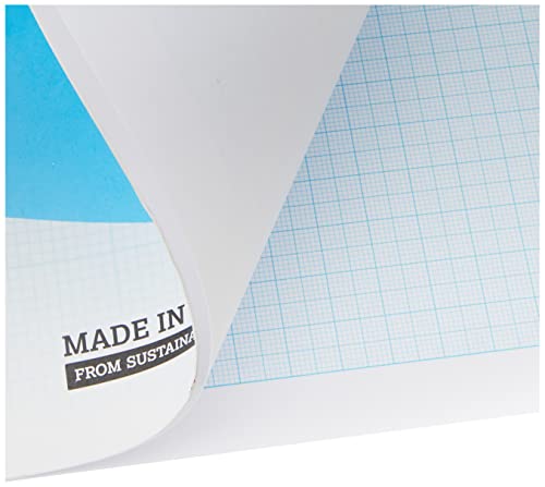 Silvine A3 Graph Pad. 50 Sheets of Quality 90gsm Paper, Printed 1-5-10mm Graph. Ref A3GP