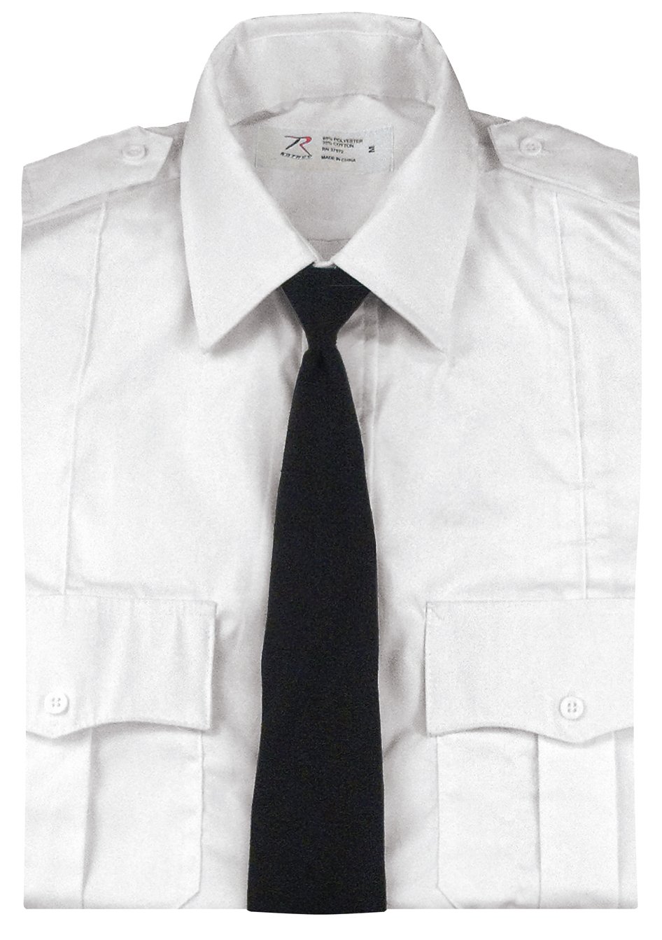 BLACK POLICE ISSUE NECKTIE - CLIP-ON