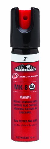 Defense Technology First Defense OC Slide Lock Stream MK-8 .2% Solution White Band Pepper Spray (0.68-Ounce)