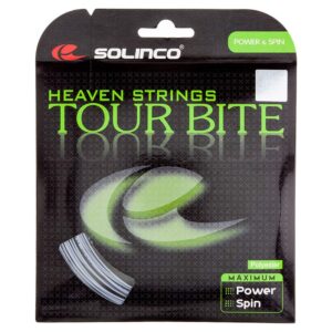 solinco tour bite (16l-1.25mm) tennis string (silver)