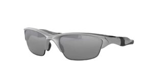 oakley men's oo9153 half jacket 2.0 low bridge fit rectangular sunglasses, silver/slate iridium, 62 mm