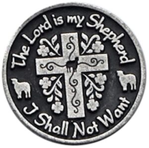 cathedral art (abbey & ca gift the lord is my shepherd pocket token, 1-inch, pewter