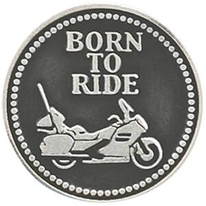 cathedral art pt616 born to ride motorcycle pocket token, 1-inch