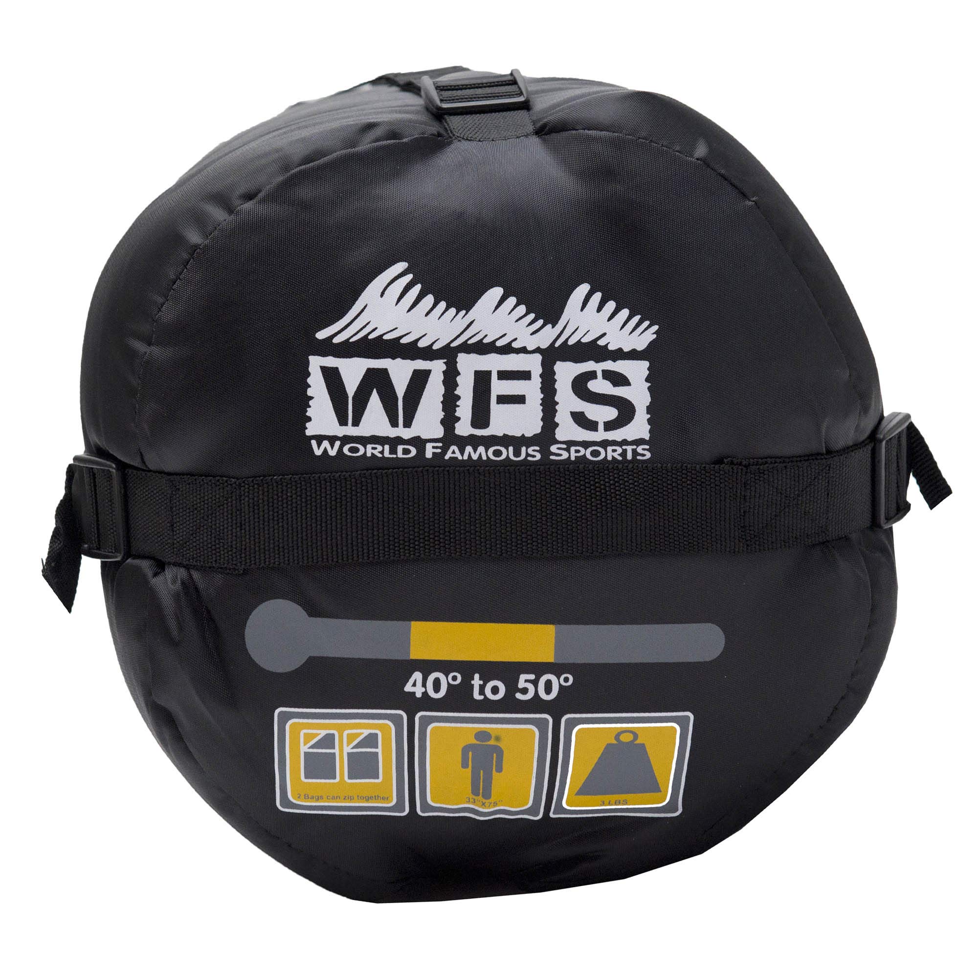 WFS 40 Degree Sleeping Bag, Black