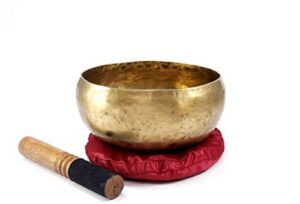 tibetan singing bowl set - 4th chakra f (7 inch)