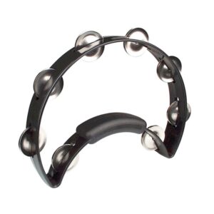 rhythmtech tambourine, black, inch (rt1210)