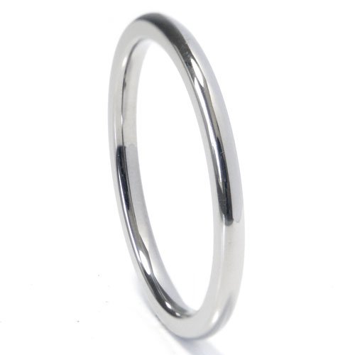 Metal Collections Titanium 2MM High Polish Dome Wedding Band Ring Sz 9.0