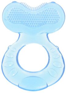 nuby silicone teethe-eez teether with bristles, includes hygienic case, colors may vary