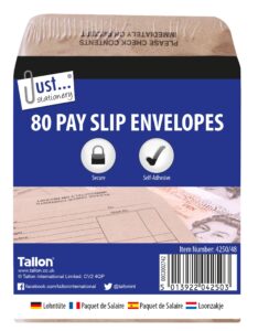 tallon just stationery 100x110mm wage packet (pack of 80)